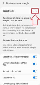 Como Activar y Desactivar Modo Ultra Ahorro De Energía Samsung 2025